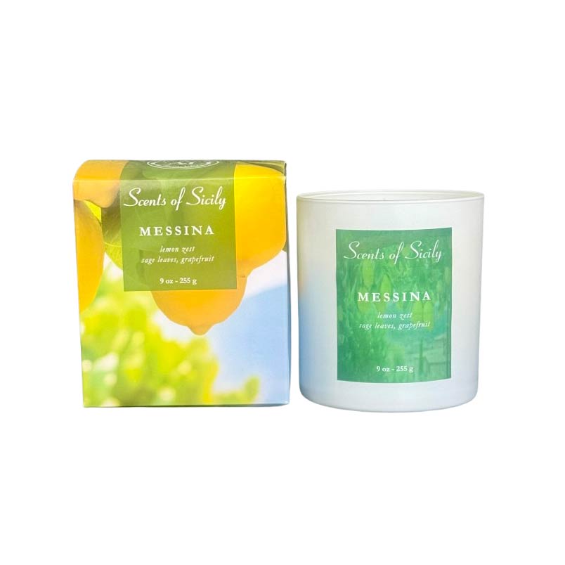 MESSINA - 9 oz Candle (Seasons of Sicily) Signature Spring Scent ...