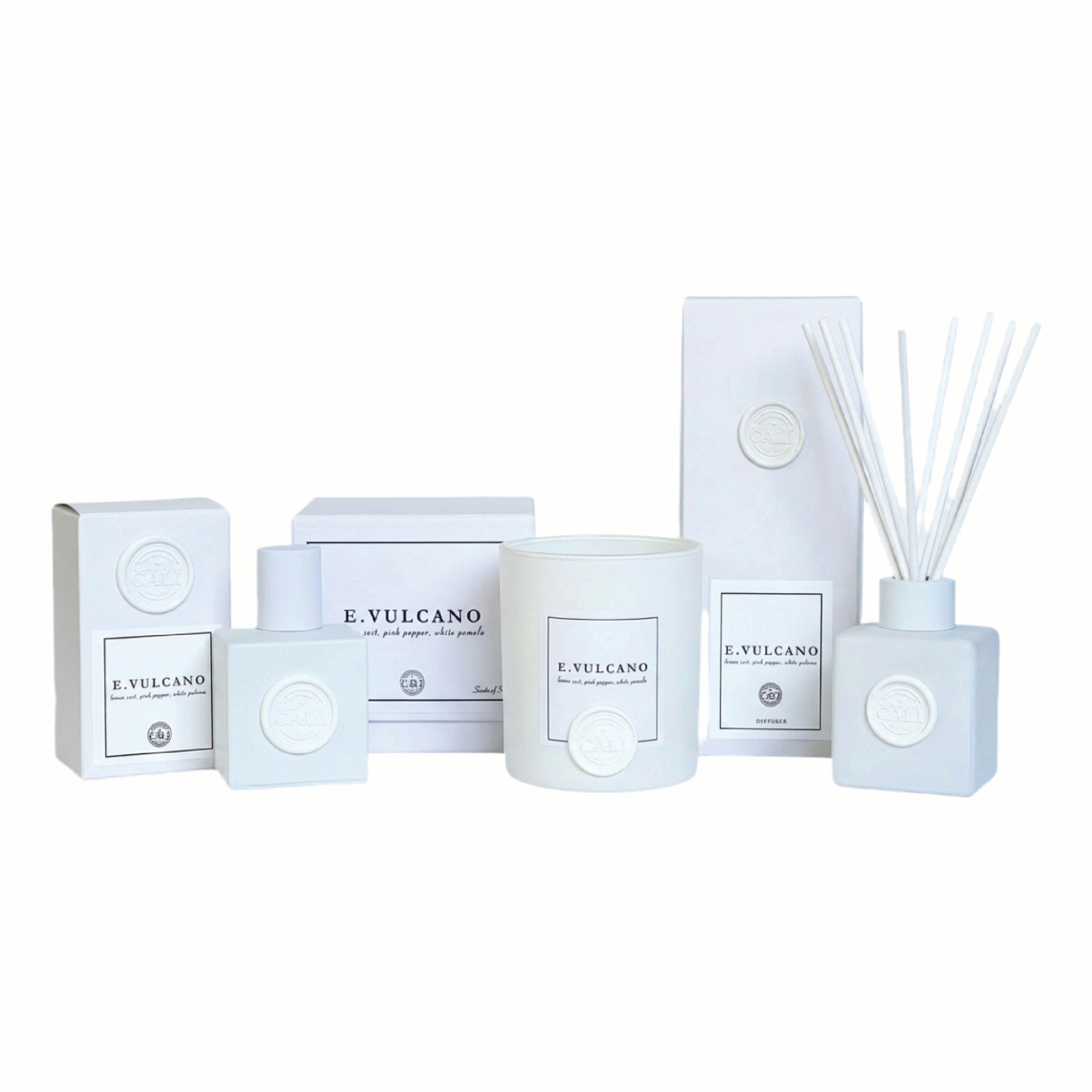 E.Vulcano - 9 oz candle (lemon zest, pink pepper, white paloma ...